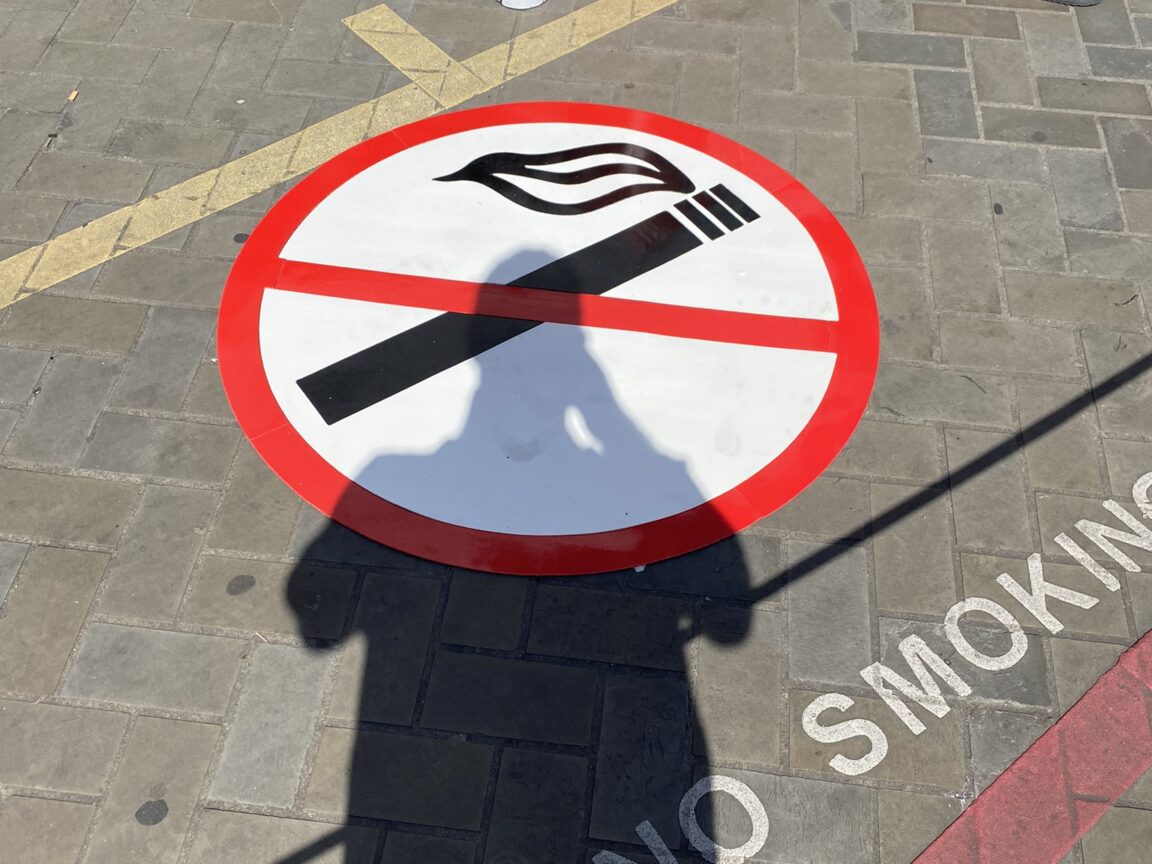 ‘No smoking’ pavement markings - NHS - Techniform Graphics